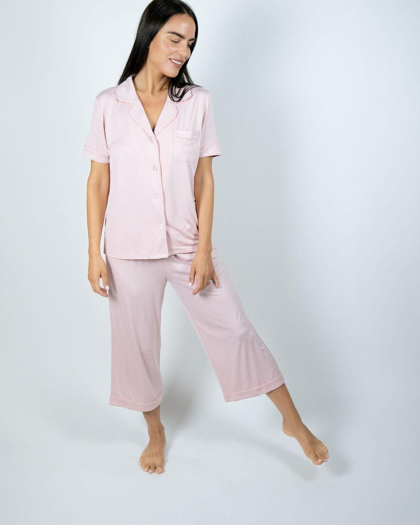 Jolene long printed pajama set in Tennis print – Aspen Dream